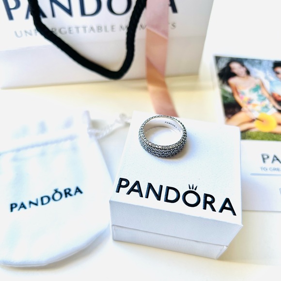 Pandora | Jewelry | Nib Pandora Timeless Pav Triple Row Ring | Poshmark